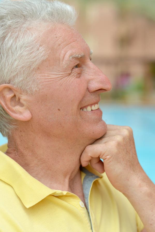 Thinking senior man stock photo. Image of kindness, senior - 41169952