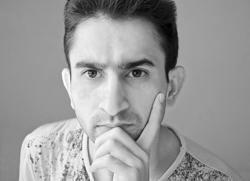 Thinking seriously stock photo. Image of planing, issue - 34716586