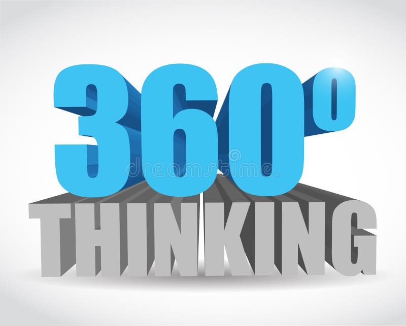 360 Degrees Thinking stock illustration. Illustration of thinking ...