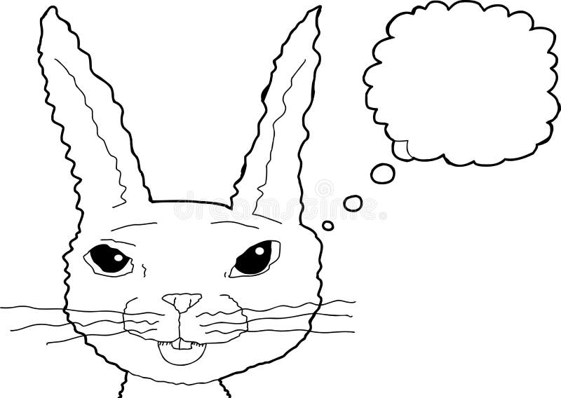 Happy Cartoon Rabbit Thinking Stock Illustrations – 150 Happy Cartoon ...