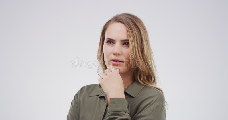 Thinking, Studio Face and Business Woman Planning Project, Ideas and ...