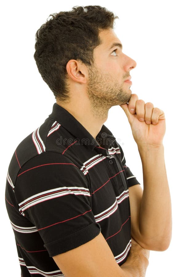 Thinking stock photo. Image of charming, fresh, male - 34070268