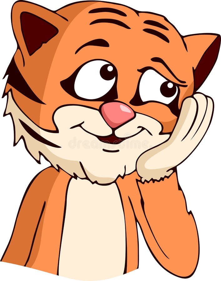 Cartoon tiger cry stock vector. Illustration of humor - 88439372