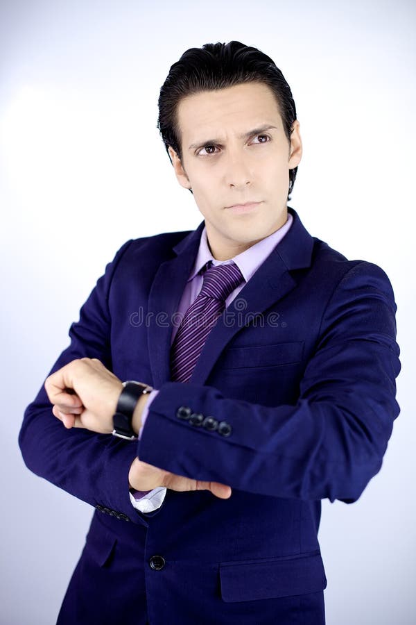 Busy Businessman with Two Phone Working at Desk Stock Photo - Image of ...