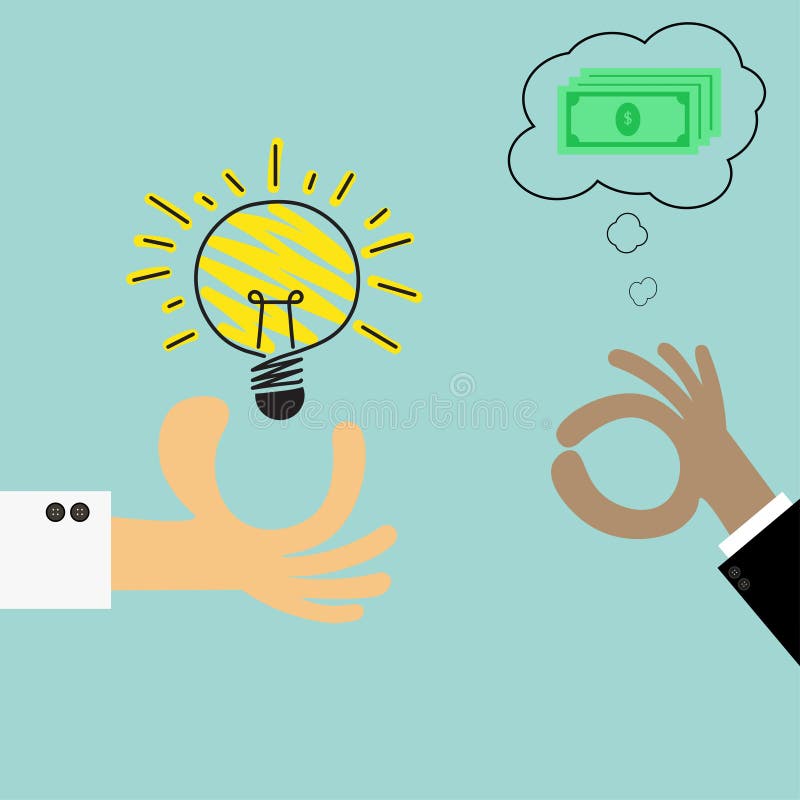 Thinking To Have Money.the Concept of Business Stock Vector ...