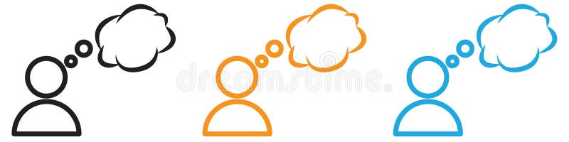 Thinking Vector Logo Set Collection for Web App Ui Stock Illustration ...