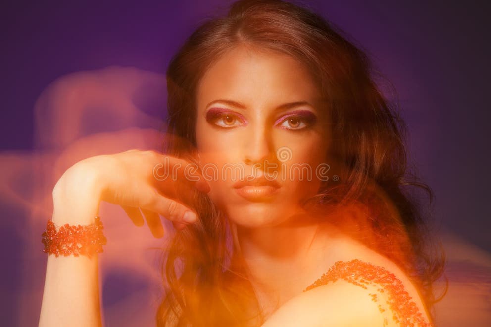 Thinking woman stock image. Image of lady, beauty, brown - 20770679