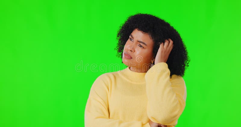 Confused Face Black Woman, Reading Phone and Social Media, Online and ...