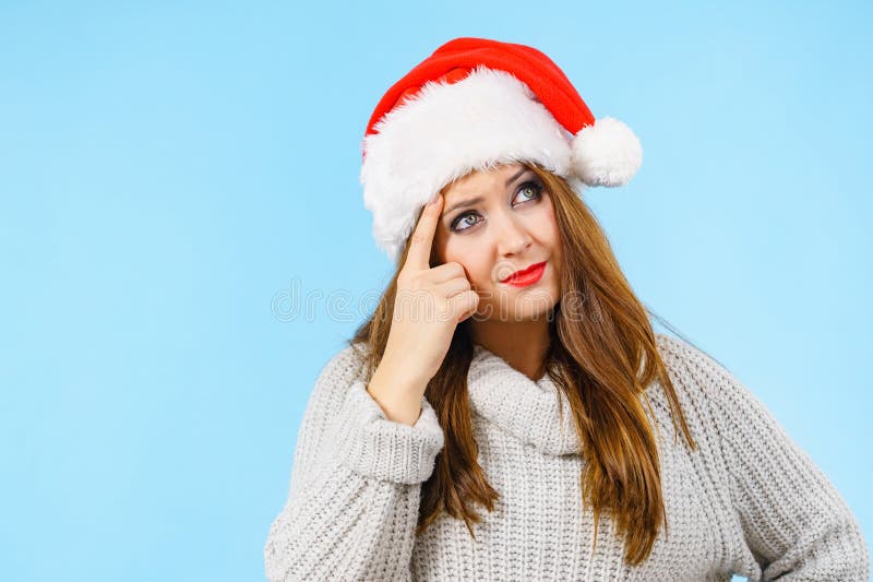 Thinking Woman. Decide Solve Problems Stock Image - Image of mind ...