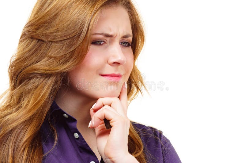 Thinking Woman. Decide Solve Problems Stock Image - Image of process ...