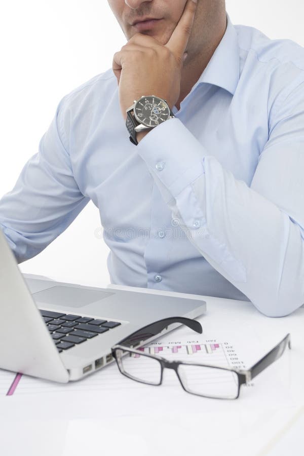 Thinking at work stock photo. Image of eyesight, instrument - 33939108