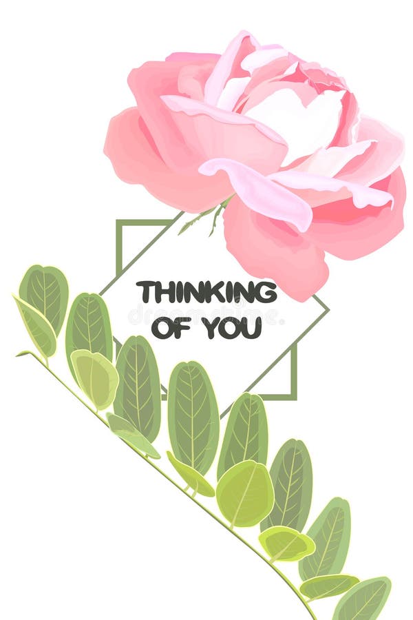 Thinking of You- Card. Vector Stock Illustration Eps10. Stock Vector ...