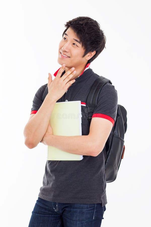 Thinking Young Asian Student. Stock Image - Image of asian, adult: 31360771