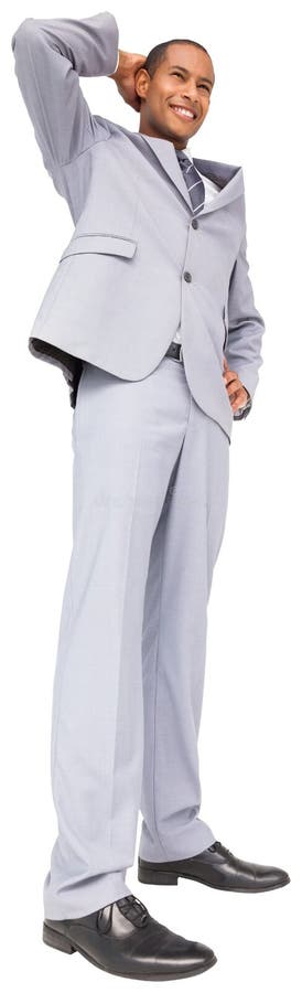 Businessman on Blue Arrow and Graph Stock Image - Image of blue, dark ...