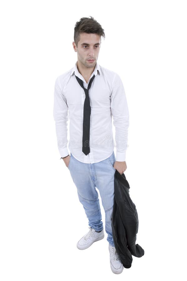 Thinking stock photo. Image of adult, length, pose, fashion - 41215370