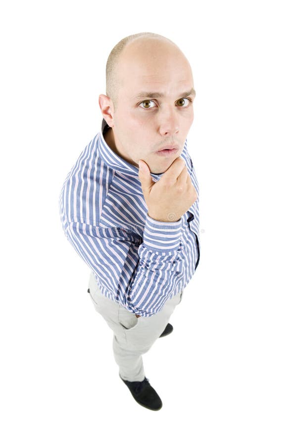 Thinking stock image. Image of happy, full, pensive, fashion - 56104525