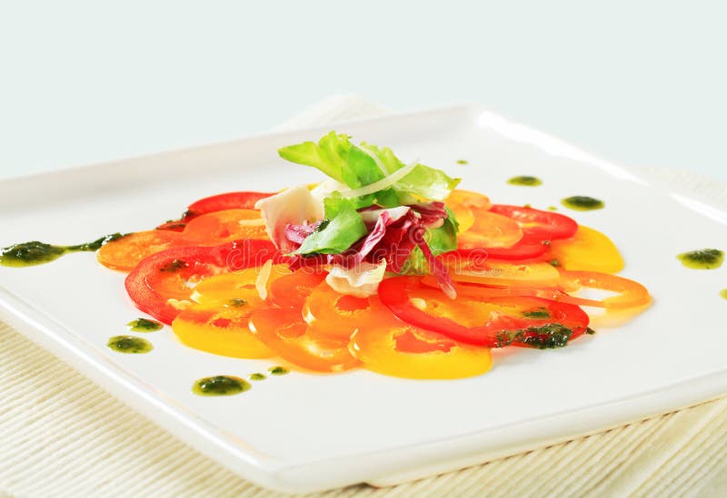 Vegetable Carpaccio stock photo. Image of pine, vegan - 55803392