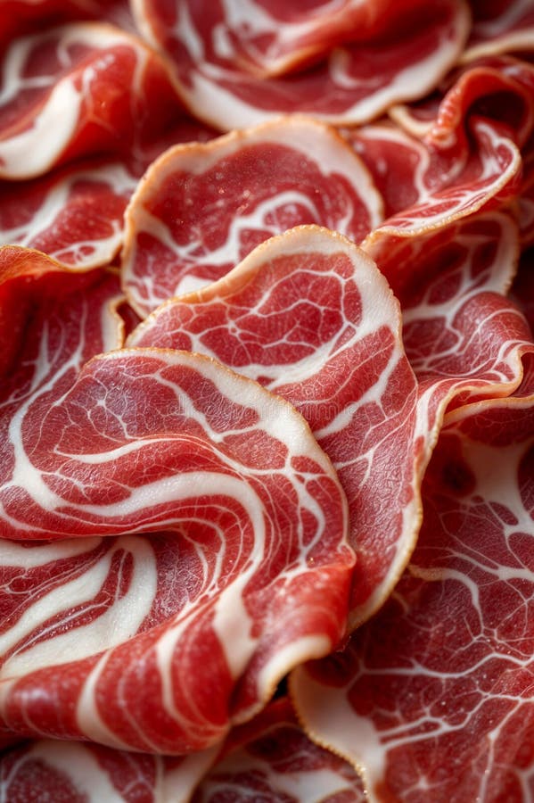 Close Up of Coppa Slices, Embracing Italian Culinary Tradition Stock ...