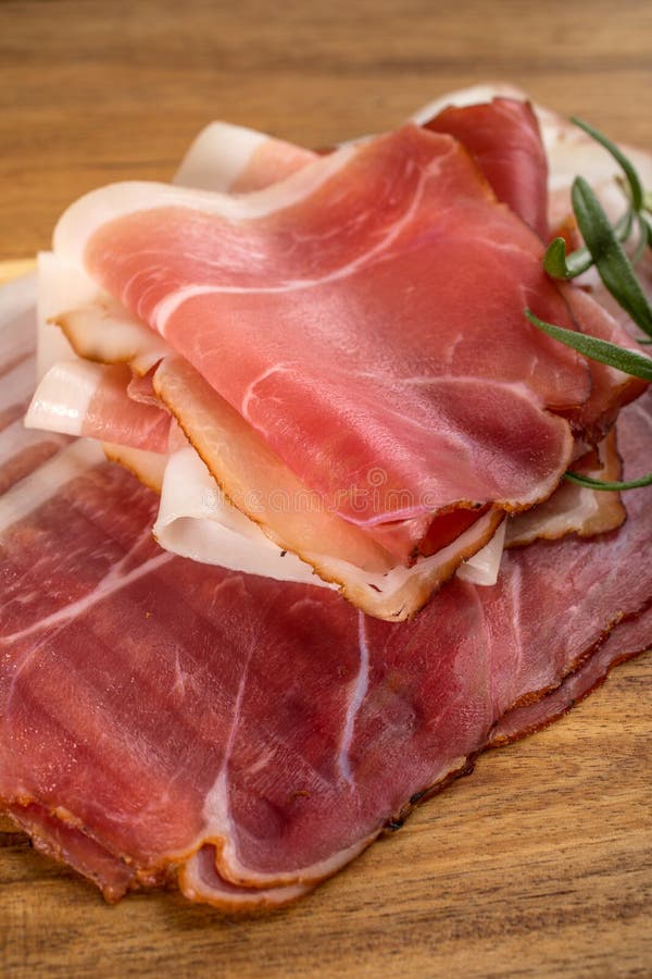 Thinly Sliced German Black Forest Ham. Stock Photo - Image of breakfast ...