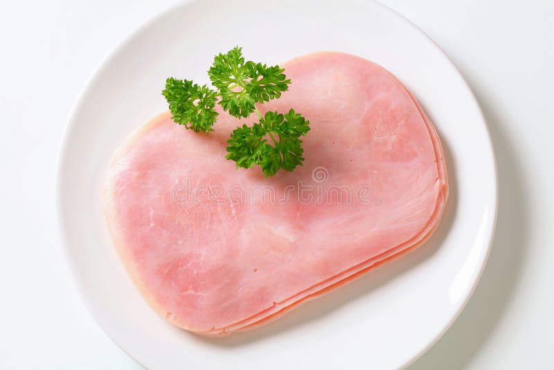 Thinly sliced ham stock image. Image of rolled, food - 24261009
