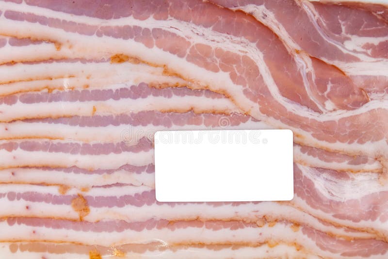 Thinly Sliced Raw Smoked Ham in a Package with a Blank Label, Top View ...