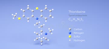 Thioridazine Molecule, Molecular Structures, Typical Antipsychotic, 3d ...