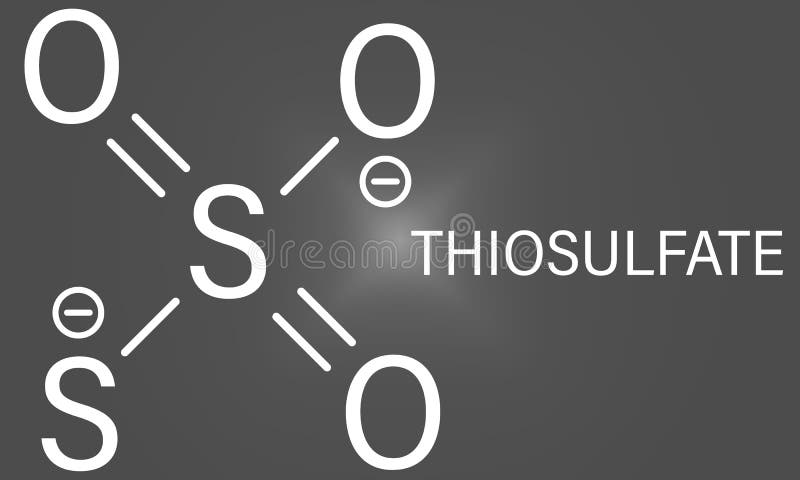 Thiosulfate Anion, Chemical Structure. Skeletal Formula Stock Vector ...