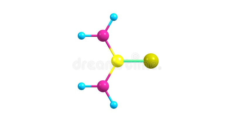 Thiourea Molecular Structure Isolated on White Stock Illustration ...