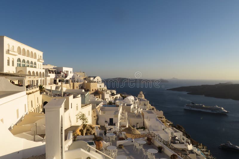 Thira stock image. Image of santorini, blue, white, greek - 75046501
