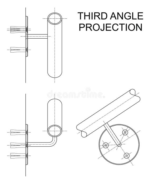 Third Angle Projection stock vector. Illustration of third - 65002351