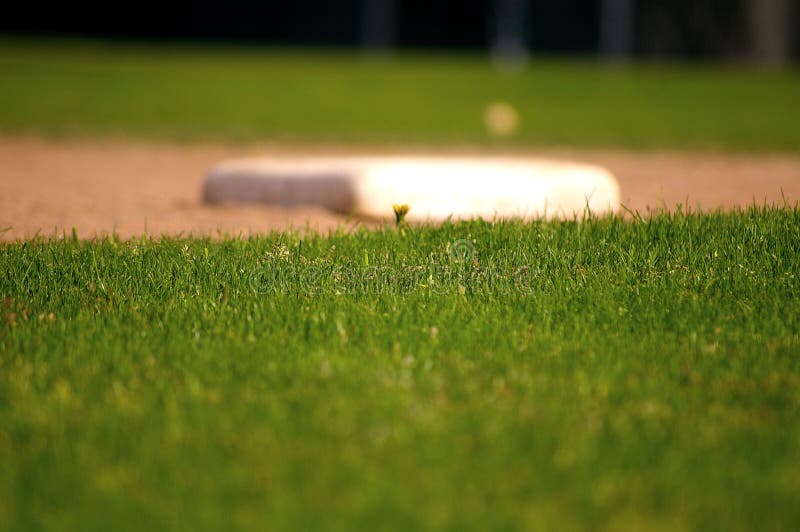 Close Up Baseball Field Ground Blurred Stadium Background Stock Photos ...