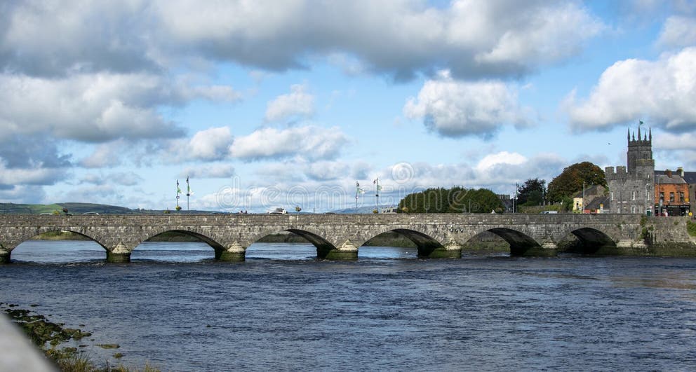 The Third Bridge in Limerick Stock Photo - Image of estate, property ...