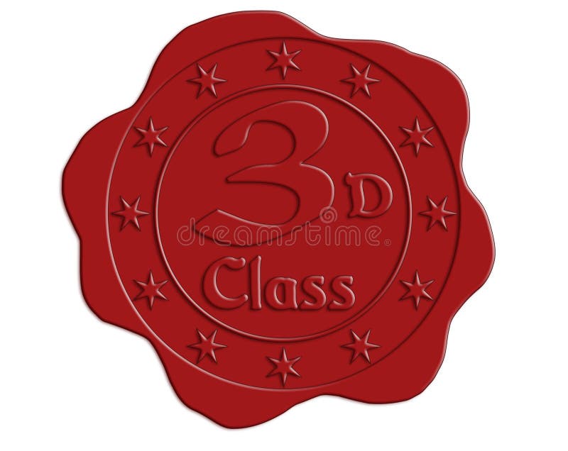 Third Class Red Wax Seal Stock Illustrations – 2 Third Class Red Wax ...