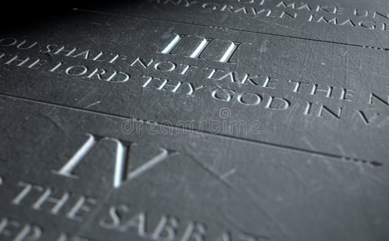 The Third Commandment stock illustration. Illustration of concept ...