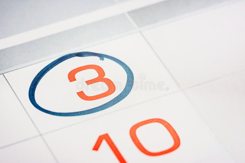 The third day of the month stock image. Image of organize - 167925481