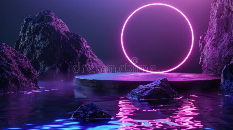 The Third-dimension Render Features an Abstract Ultraviolet Background ...