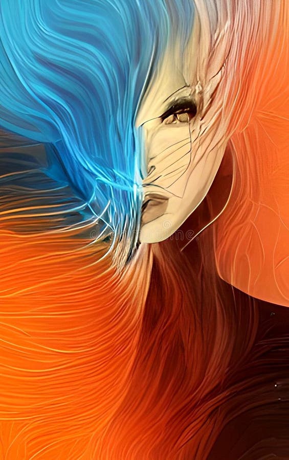 The Third Dimension V- Digitally Painted Unique Colorful Artwork Stock ...