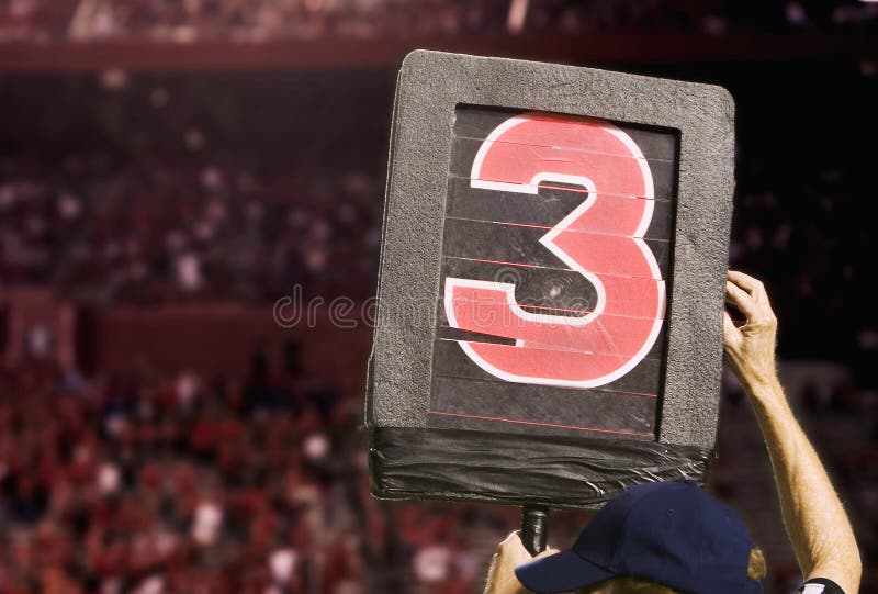 Third Down Sign stock image. Image of arena, third, fans - 3220079