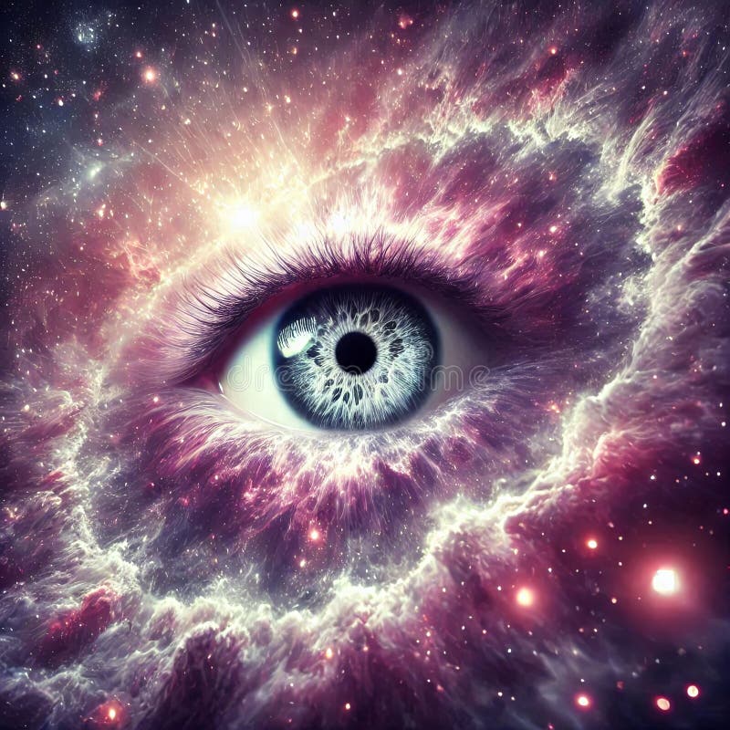 Third Eye of Galactic Wisdom Stock Illustration - Illustration of light ...