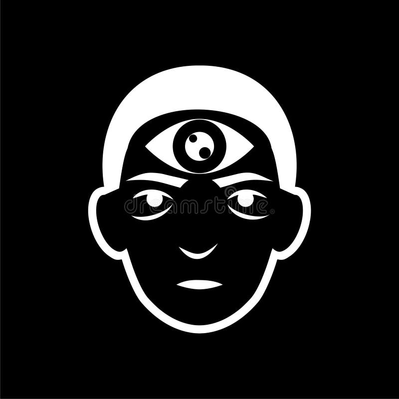 Third Eye Icon Isolated on Dark Background Stock Vector - Illustration ...