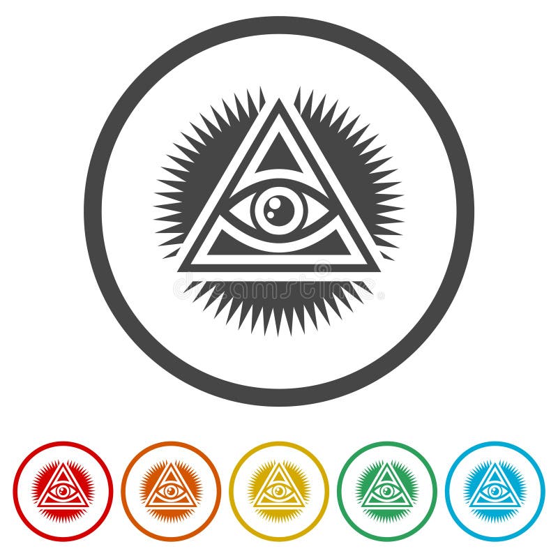Third Eye Icons Set - Illustration Stock Vector - Illustration of ...