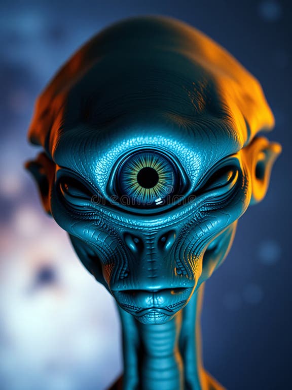 A Third Eye Opened in the Middle of the Gray-skinned Alien S Forehead ...