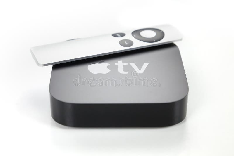 Third Generation Apple TV and Remote Control Editorial Photo - Image of ...
