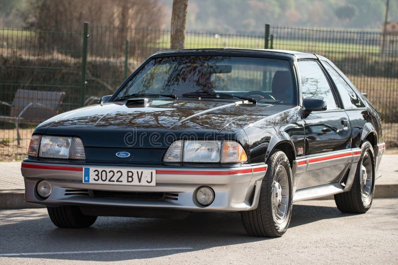 Third Generation Ford Mustang GT in Two-tone Black with Gray Underbody ...