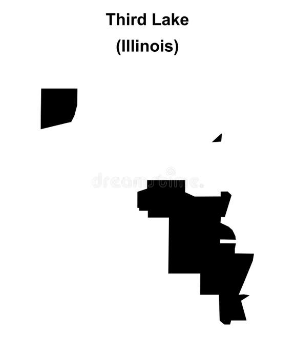 Third Lake outline map stock illustration. Illustration of detailed ...