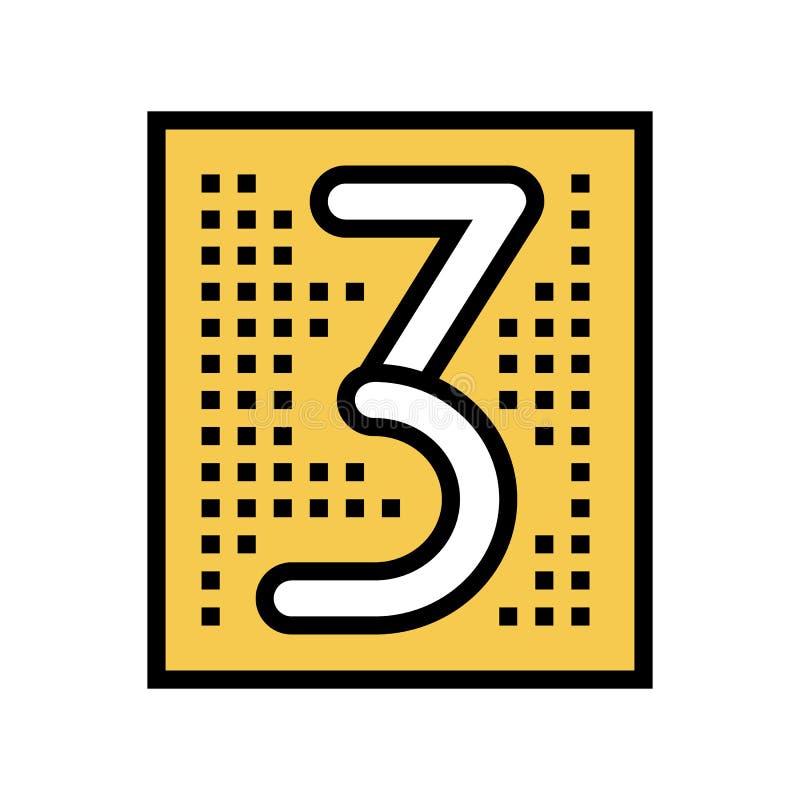 Third Number Color Icon Vector Illustration Stock Illustration ...