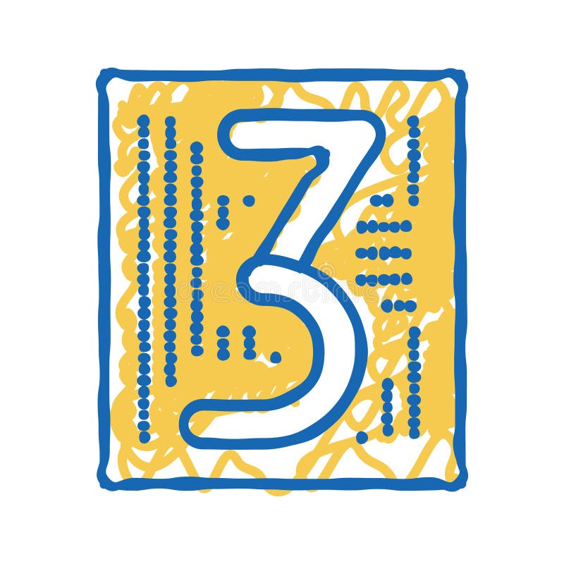 Doodle Number 3 Illustration Stock Photos - Free & Royalty-Free Stock ...