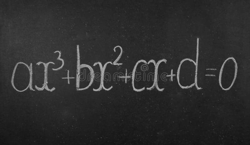 Third Order Equation in Mathematics. Stock Illustration - Illustration ...