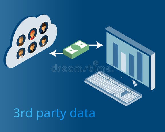 Third Party Data Buy from Other Sources Vector Stock Vector ...