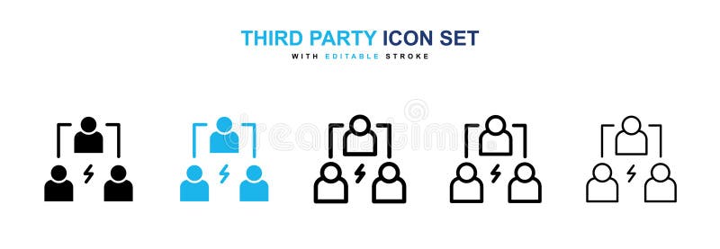Third party icon vector stock illustration. Illustration of outline ...